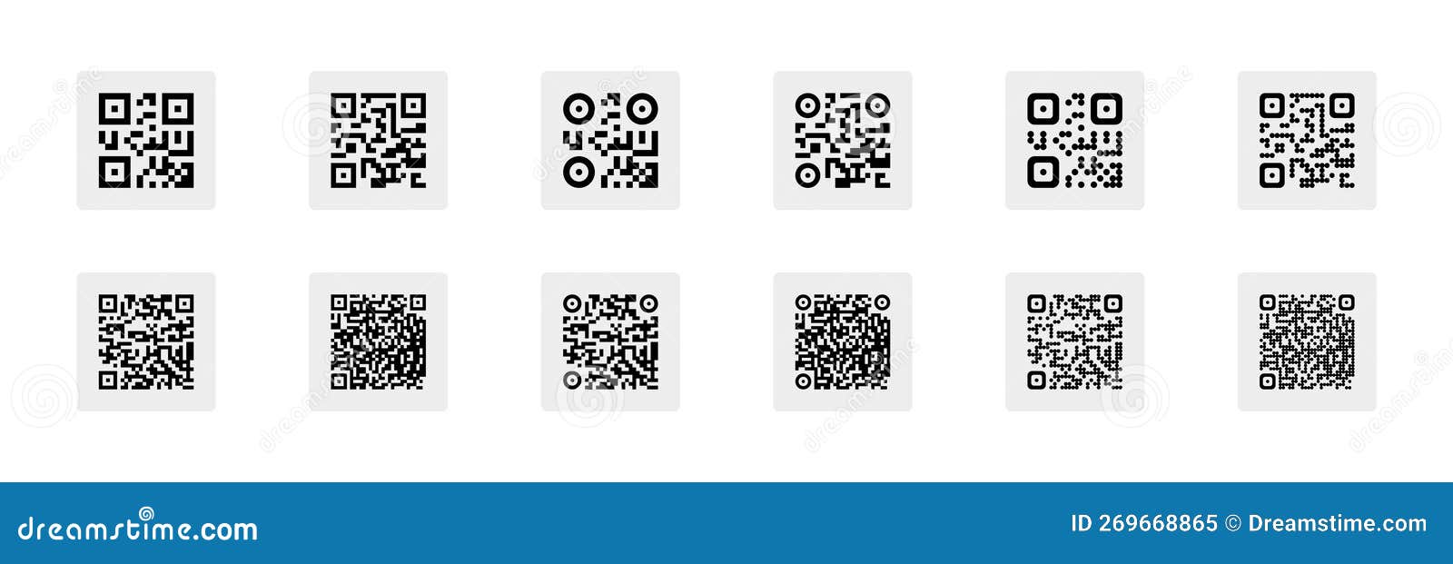 Qr Code Set Template Of Frames For Qr Code With Text Scan Me Stock Vector Illustration Of