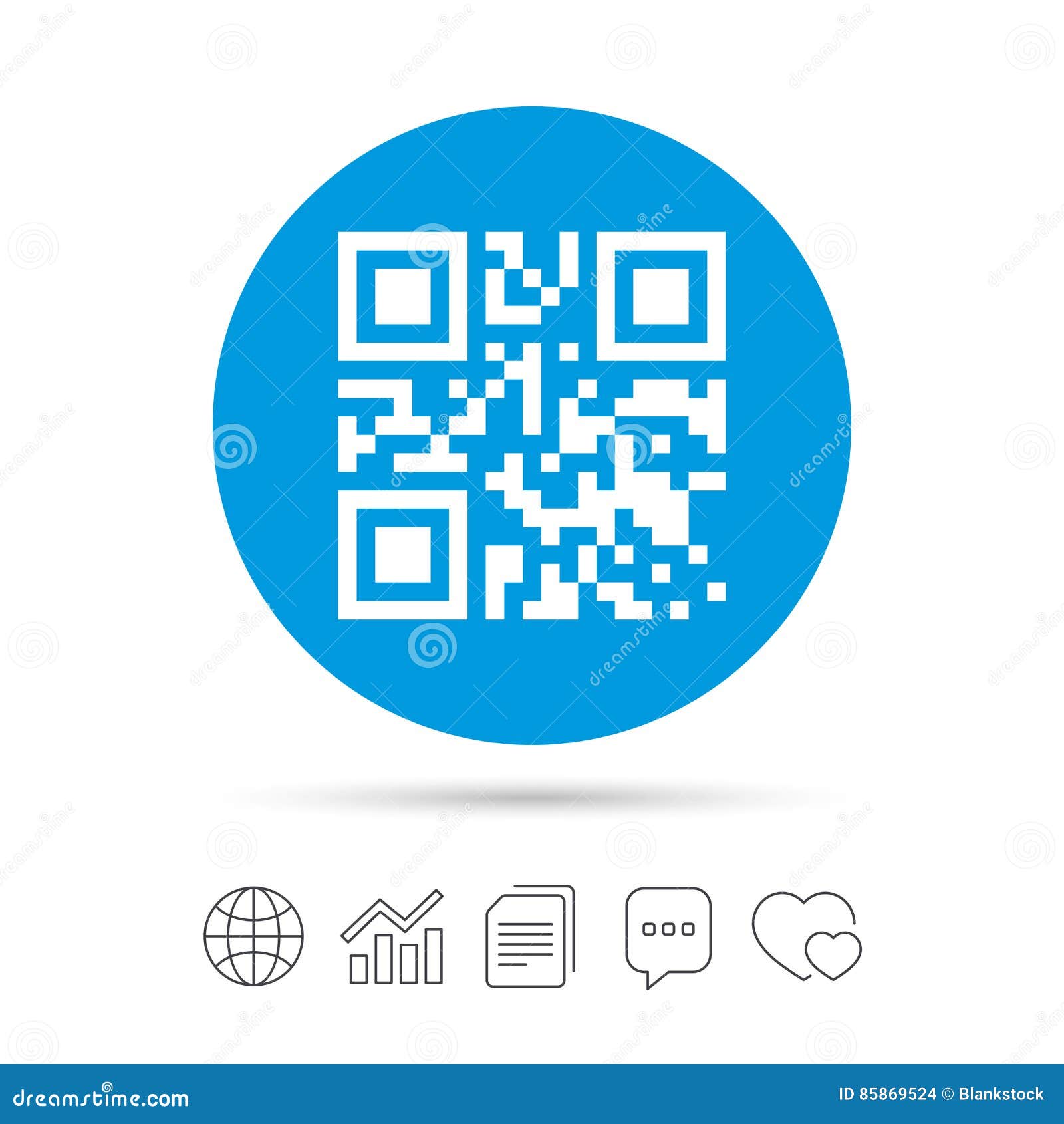 Qr Code Sign Icon. Scan Code Symbol Stock Vector - Illustration of chat ...