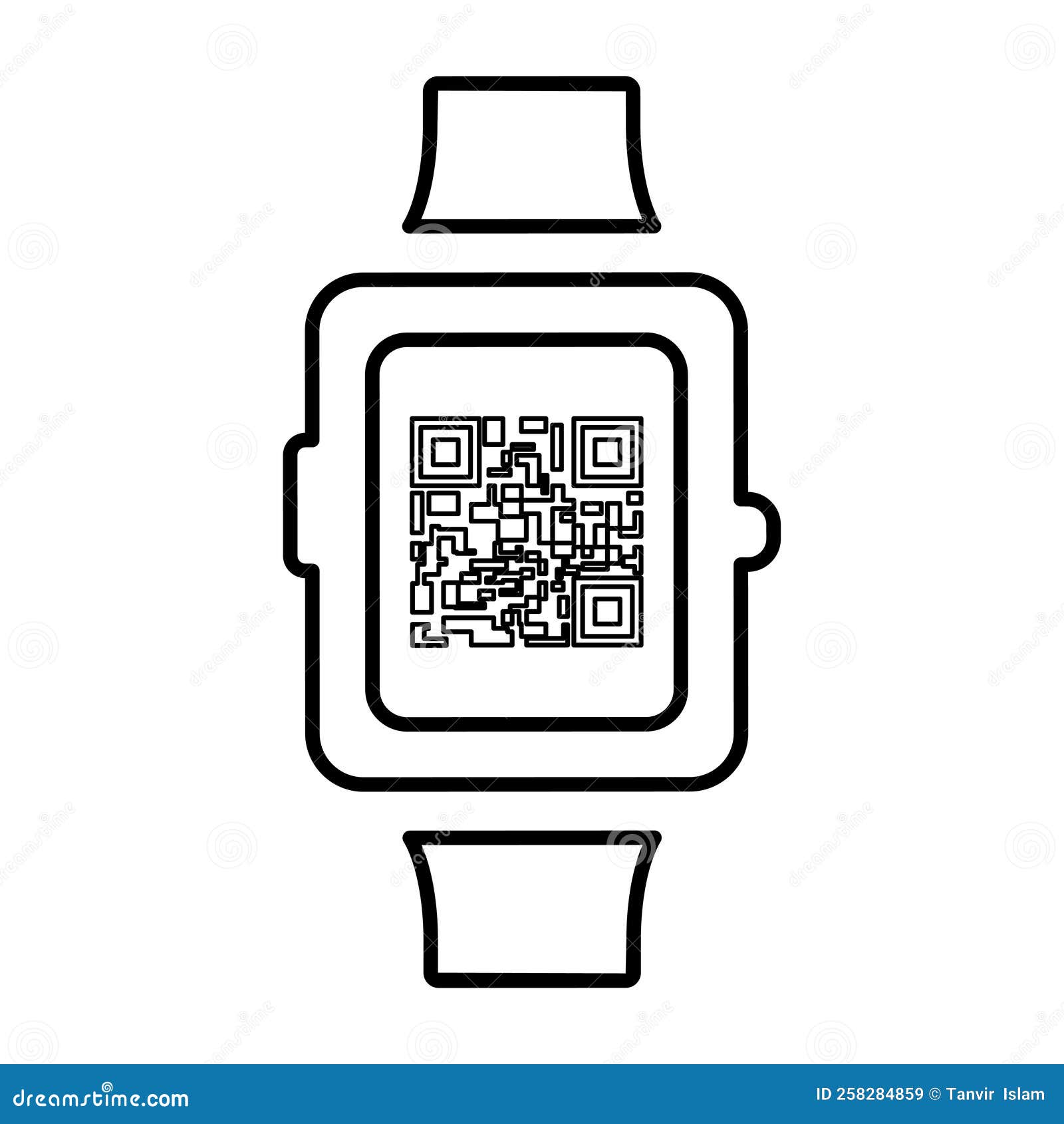 Qr code smart watch icon stock vector. Illustration of beautiful ... Qr code smart watch icon stock vector. Illustration of beautiful ...