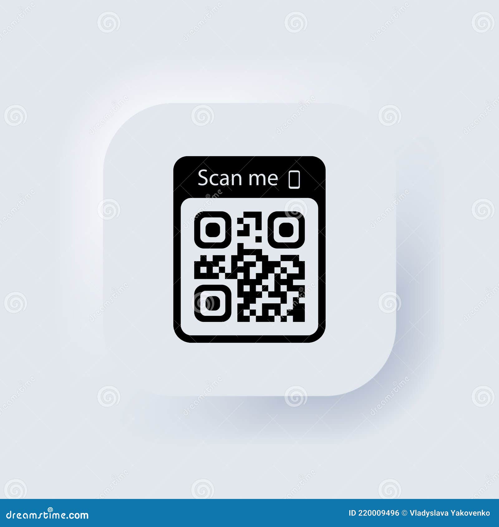 QR Code for Smartphone Icon. Qr Code for Payment. Scan Me with ...