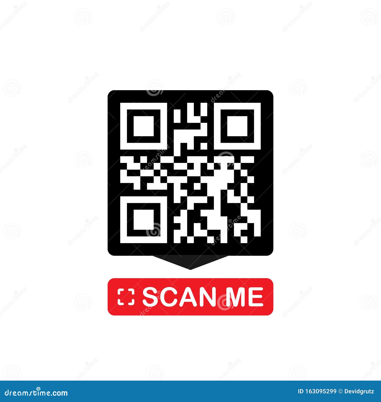 QR Code for Smartphone. Inscription Scan Me with Smartphone Icon. Qr ...