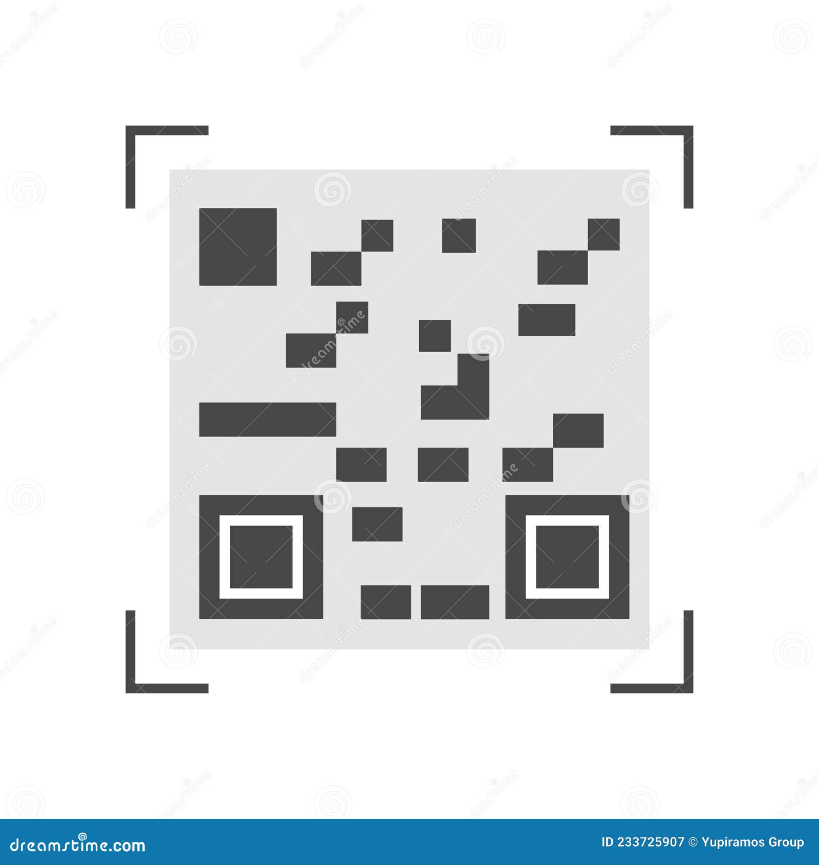 Qr code in square shape stock illustration. Illustration of code ...