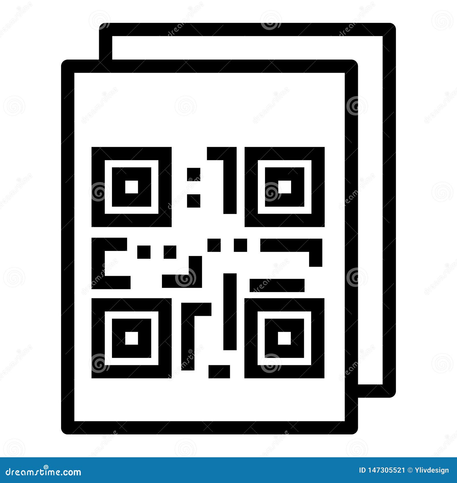 QR Code Stickers Icon, Outline Style Stock Vector - Illustration of ...