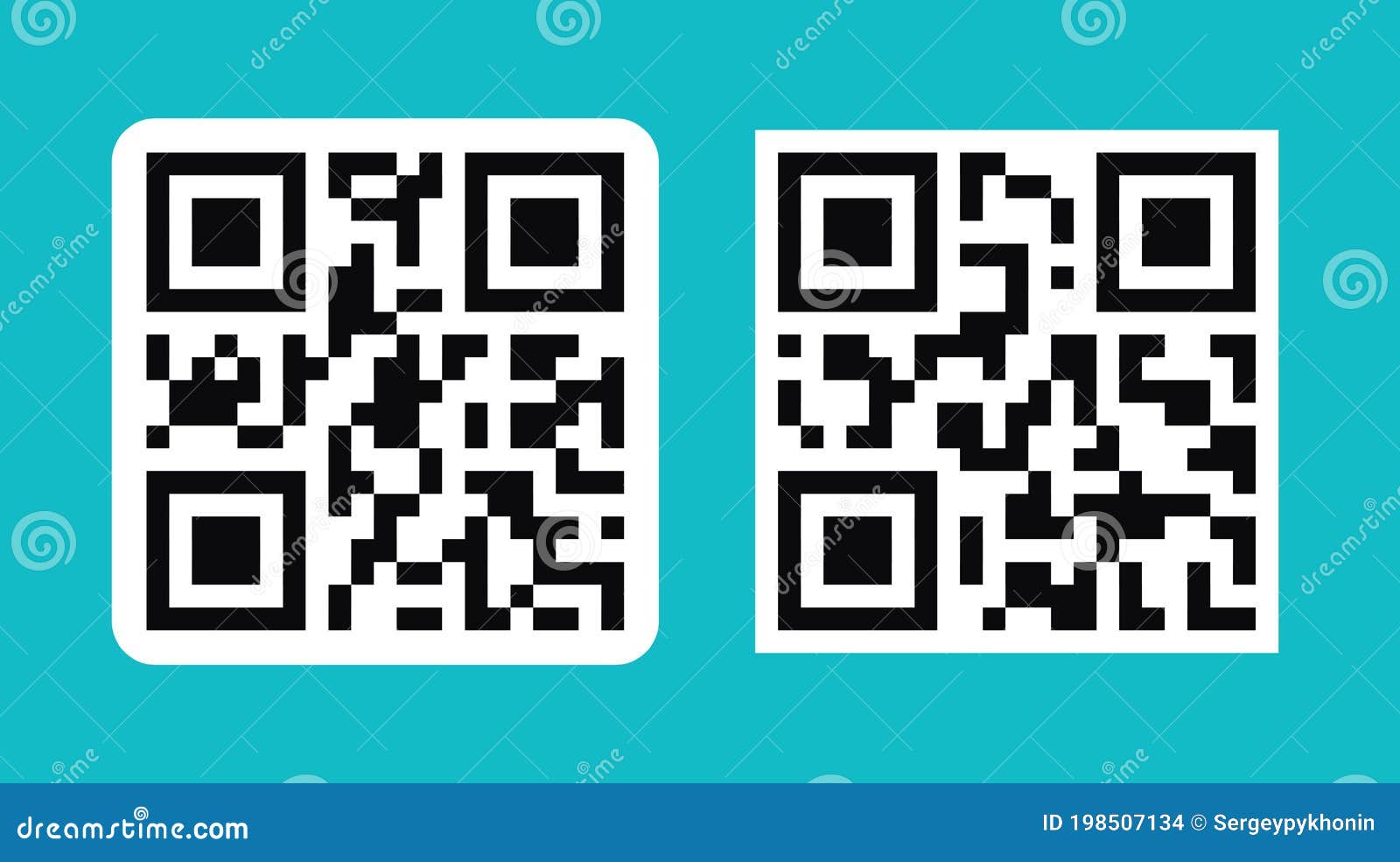 QR-code Symbol. Minimal Qr Code Scan Badge With The Text Stock ...