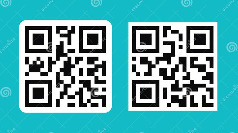 QR Code Symbol. Digital Electronic 2D Barcode Vector Stock Vector ...