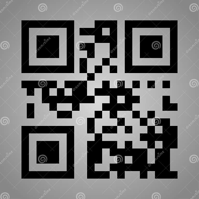 QR Code Symbol. the Minimum Qr Code Scan Icon Stock Illustration ...