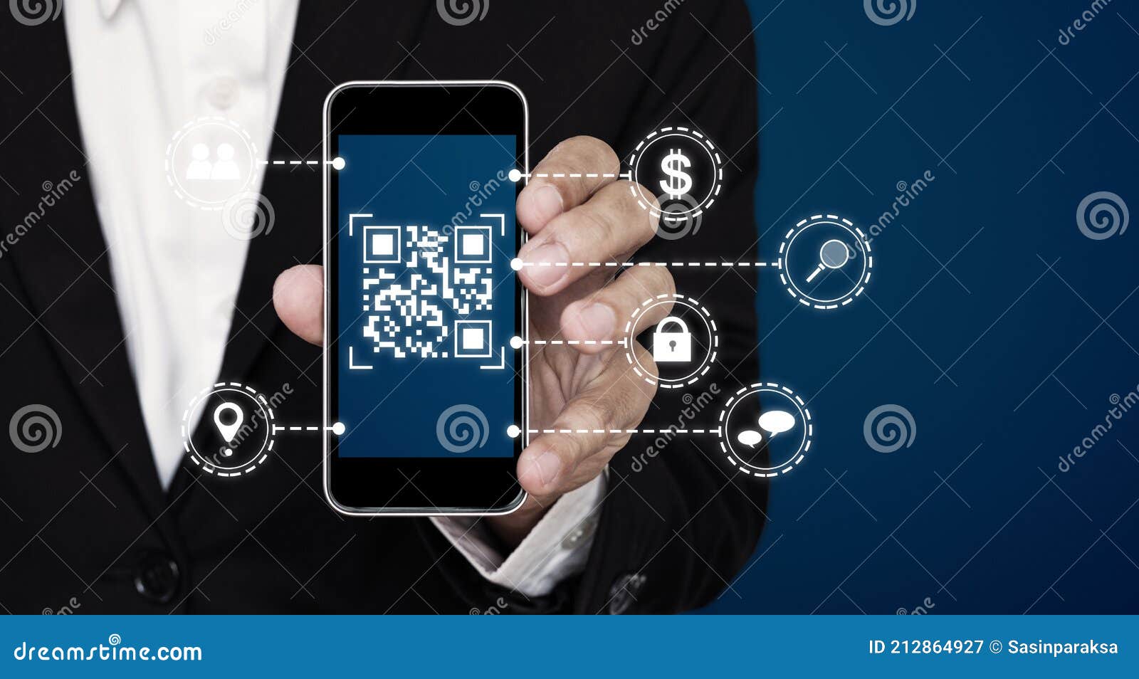 Qr Code Technology Scanning Payment And Id Verification By Qr Code On Mobile Smart Phone
