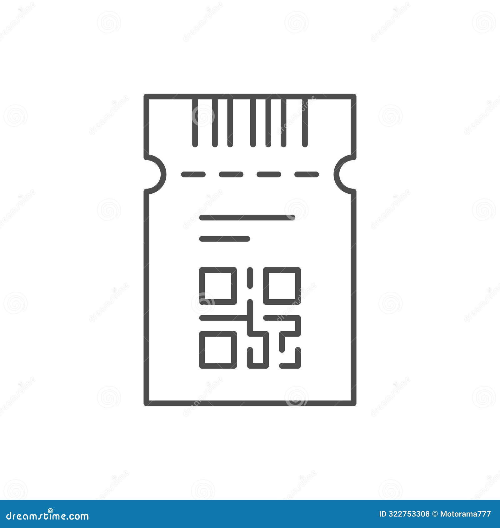 QR code ticket line icon stock vector. Illustration of outline - 322753308