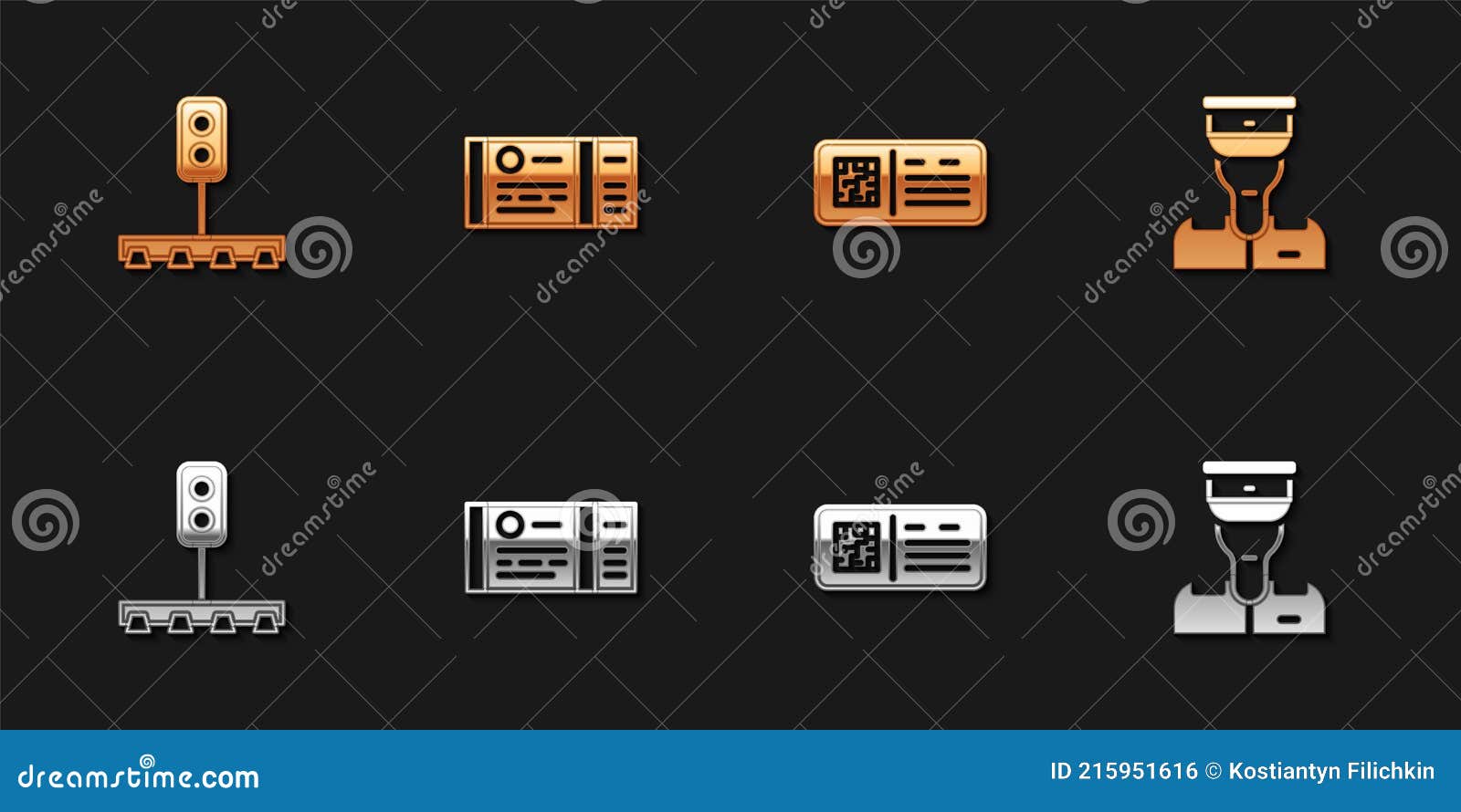 Qr-code Trein En Dirigent-pictogram Treinverkeerslicht Instellen ...