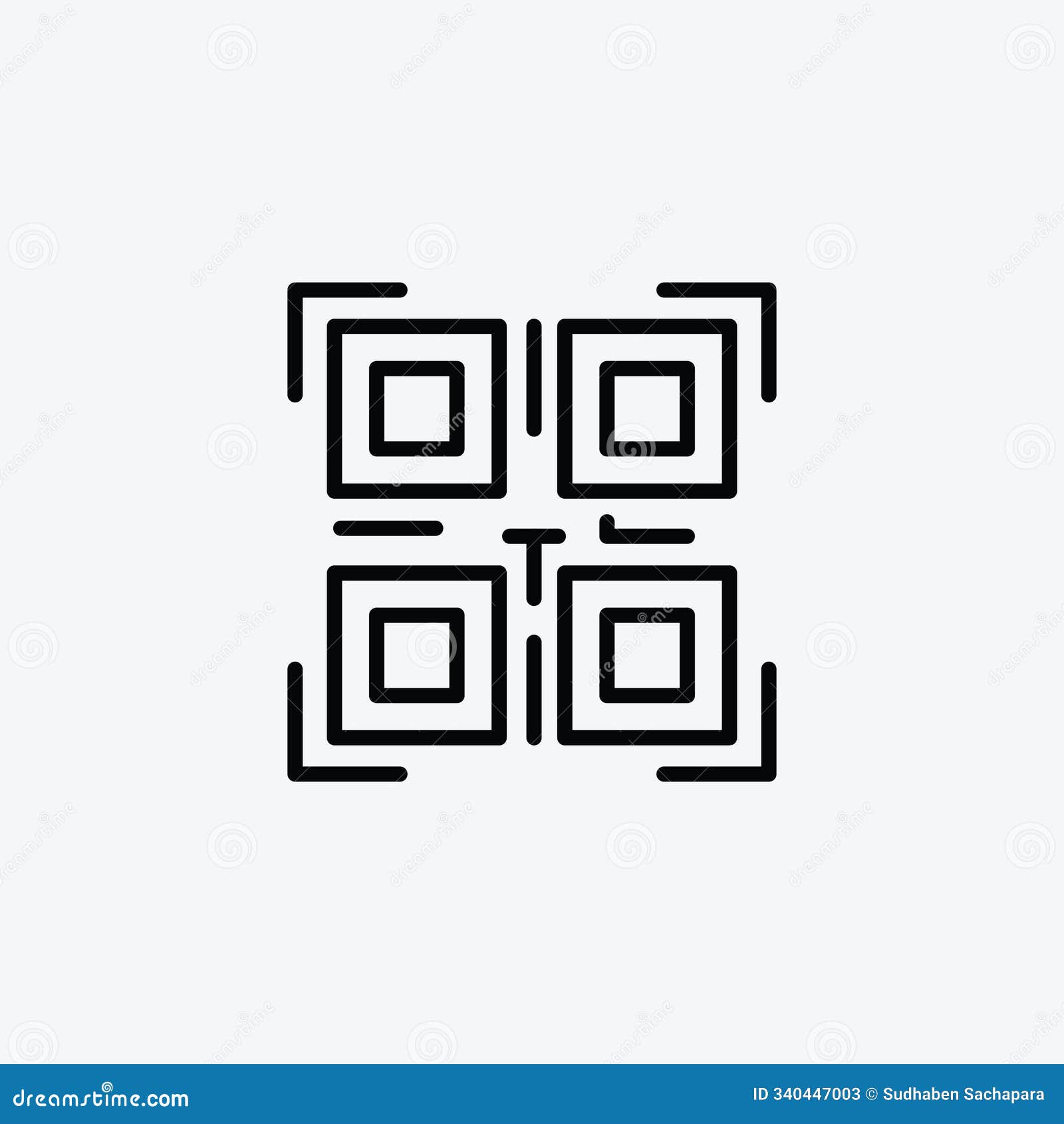 QR code vector icon set stock illustration. Illustration of digital ...