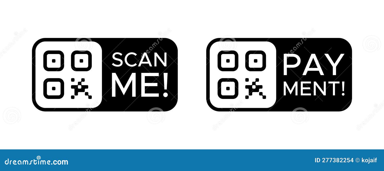 QR Code Vector Icon Set. Scan Me Symbol Stock Vector - Illustration of ...