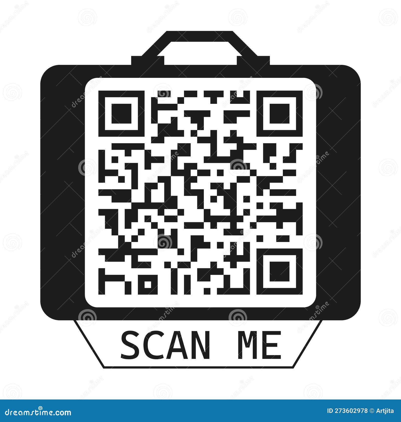 QR Code Vector. Sample Vector QR Code for Smartphone Scanning. Identity ...