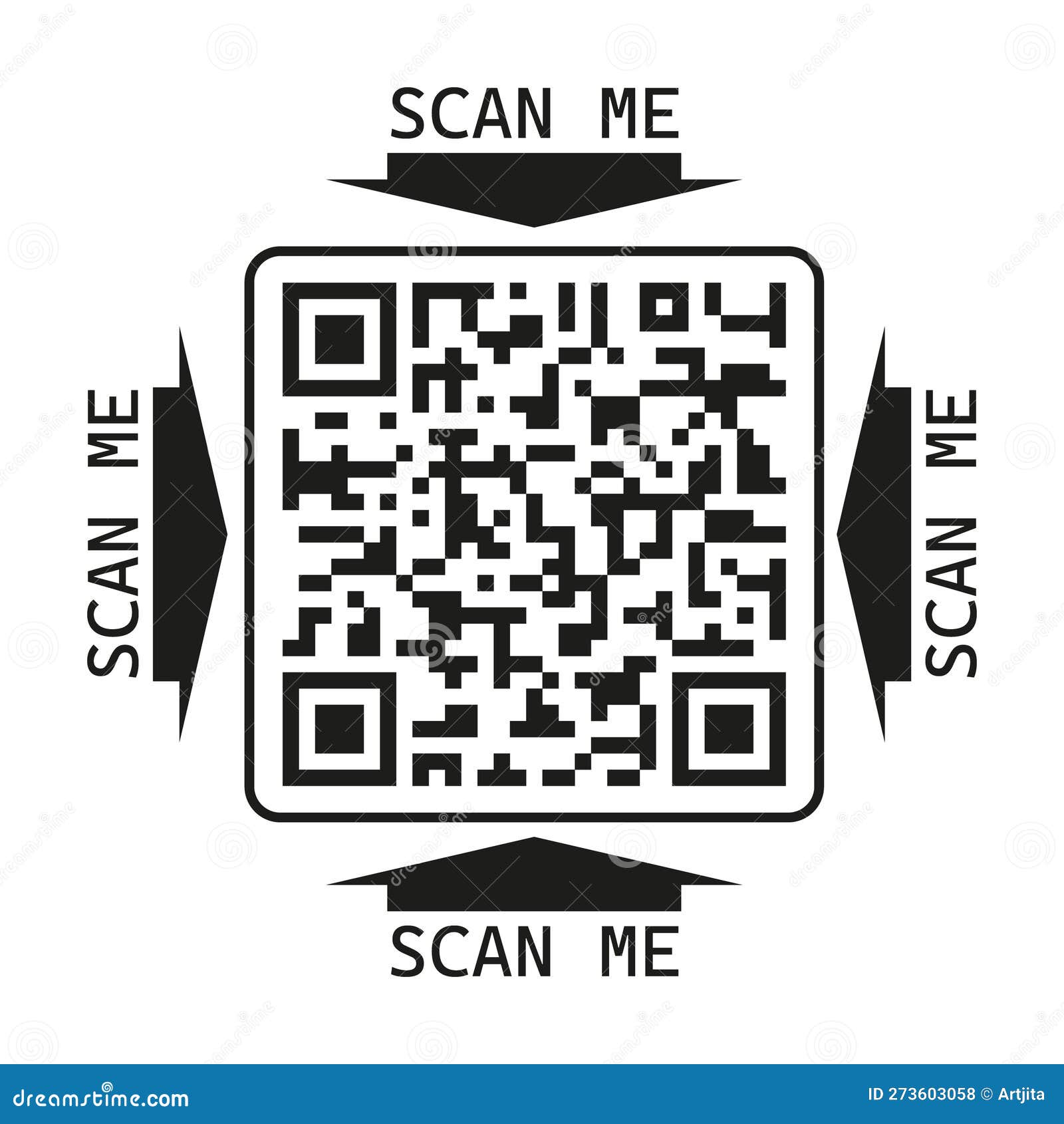 Qr Code Vector Sample Vector Qr Code For Smartphone Scanning Identity For App Smartphone
