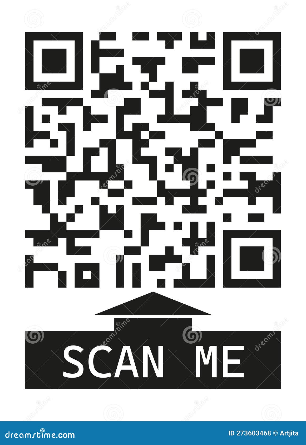 QR Code Vector. Sample Vector QR Code for Smartphone Scanning. Identity ...