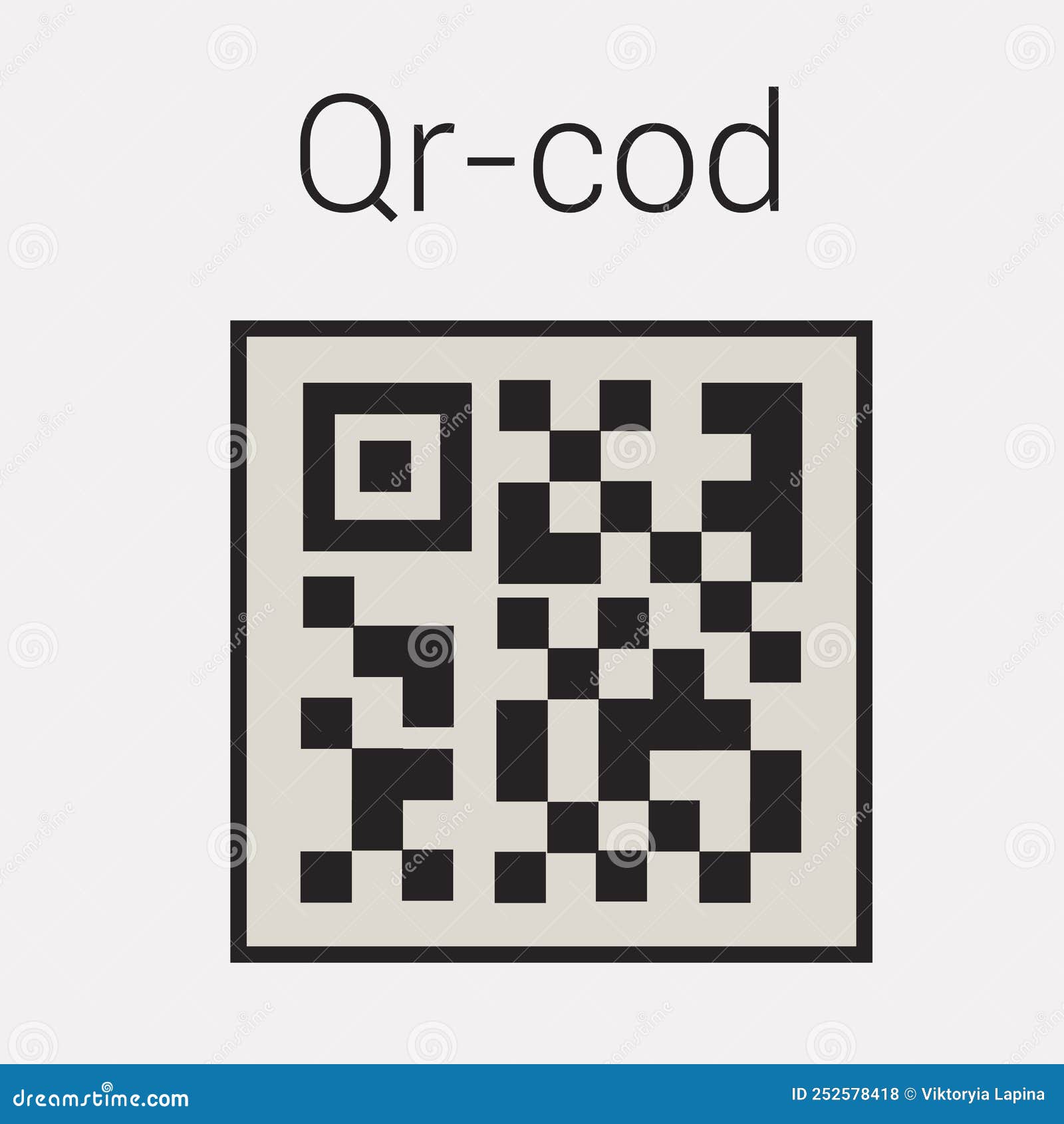 Qr Code In Vector Version A Qr Code Quick Response Code Is The Evolution Of The Barcode Stock