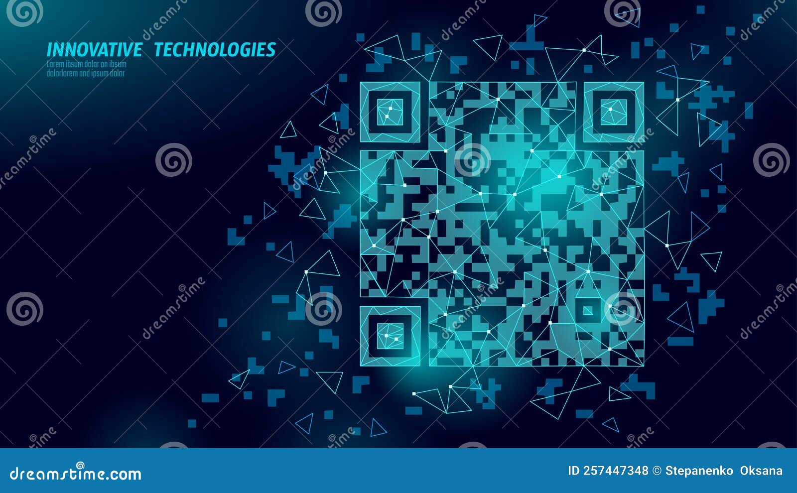 Qr Code Verification Isometric Barcode Mobile Scanning Customer Makes Paying With Phone