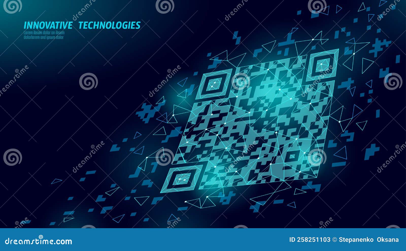 Qr Code Verification Isometric Barcode Mobile Scanning Customer Makes Paying With Phone