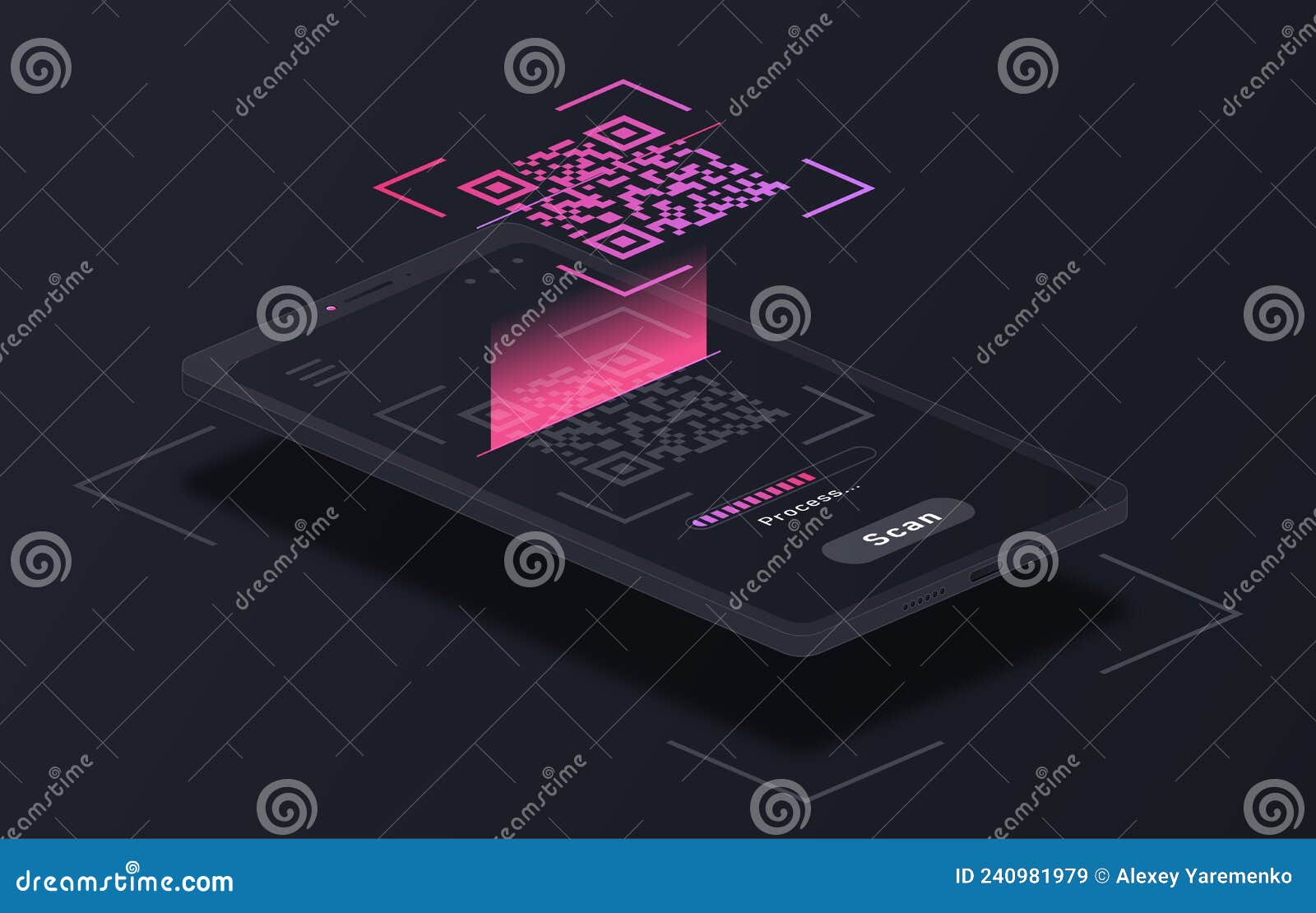 QR Code Verification Service Abstract Concept Stock Vector ...