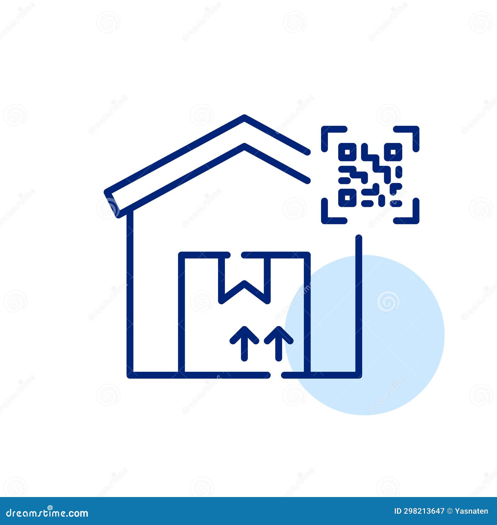 Qr Code on Warehouse. Contactless Parcel Tracking Services. Pixel Perfect Icon Stock Vector ...