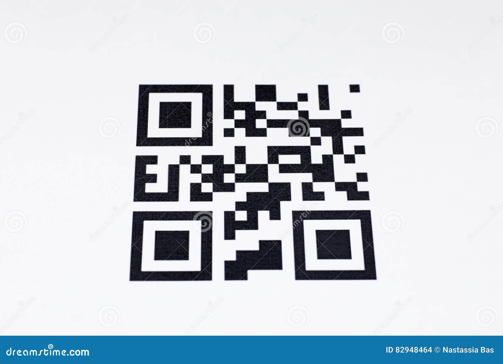 Qr Code on a White Background on Paper Editorial Stock Image - Image of ...