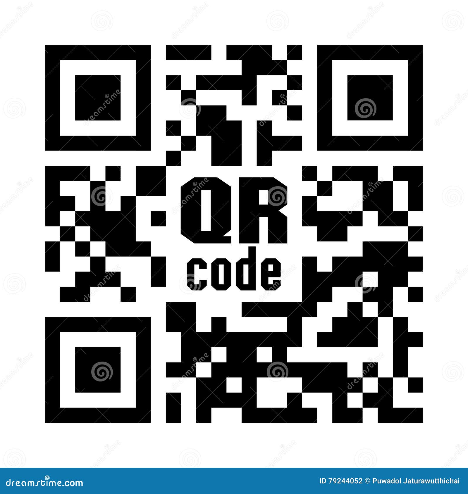 QR code . white background stock vector. Illustration of pixel - 79244052