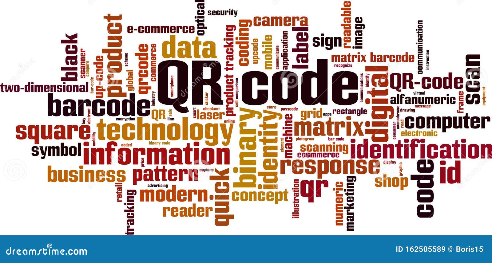 QR code word cloud stock vector. Illustration of machine - 162505589