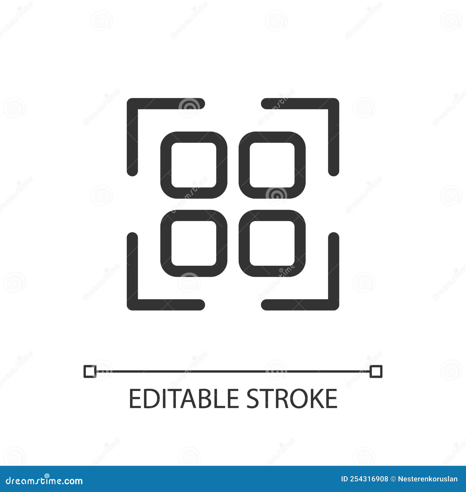 QR-Codepixel Perfektes Lineares Icon Vektor Abbildung - Illustration ... QR-Codepixel Perfektes Lineares Icon Vektor Abbildung - Illustration ...