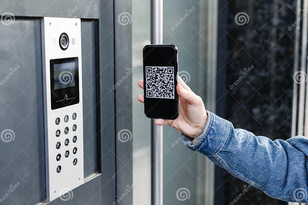 QR Codes: Access Control for Modern Multistory Building Entry Stock ...