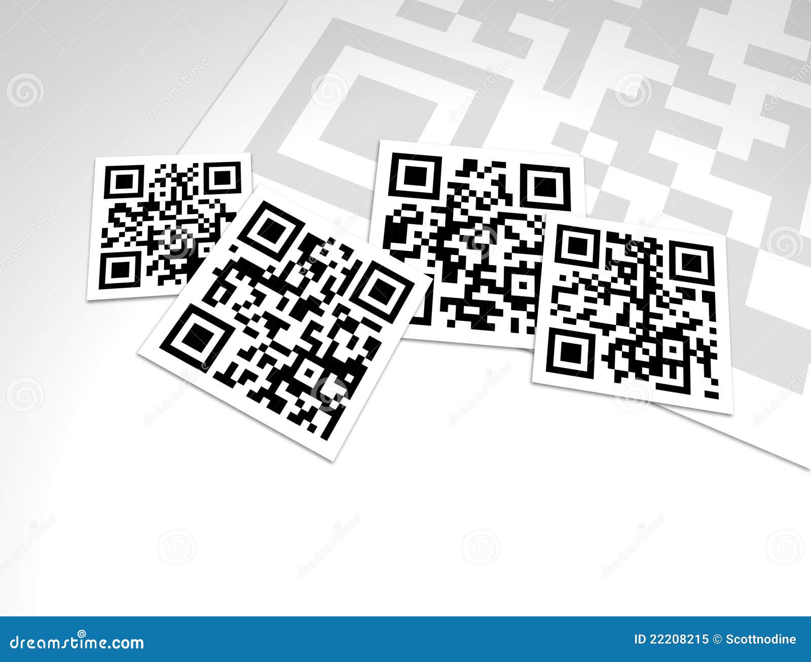 QR Codes Collage Design Close-Up Stock Illustration - Illustration of ...