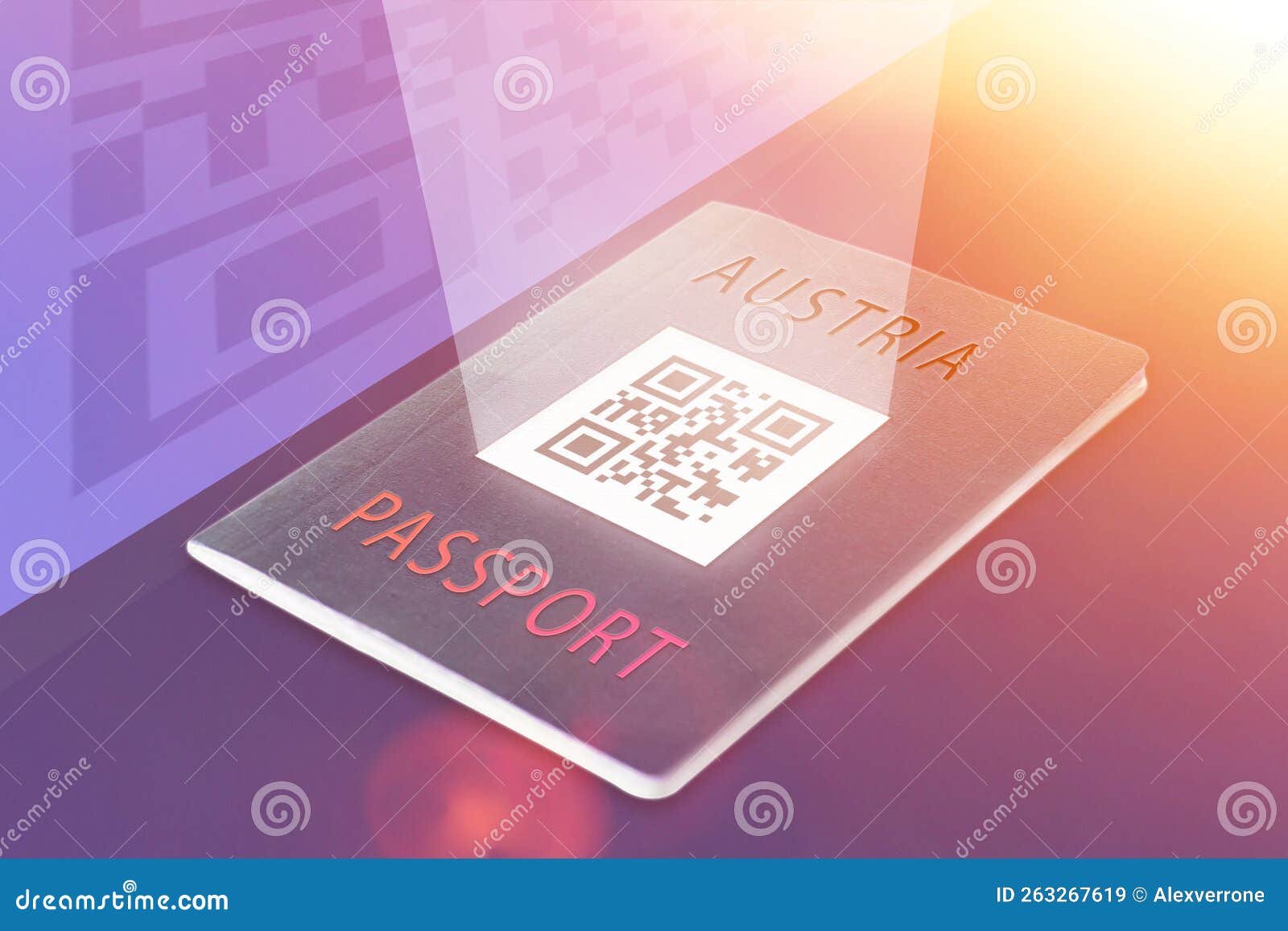 QR on Cover of Austria Passport. Introduction of Electronic Passports ...