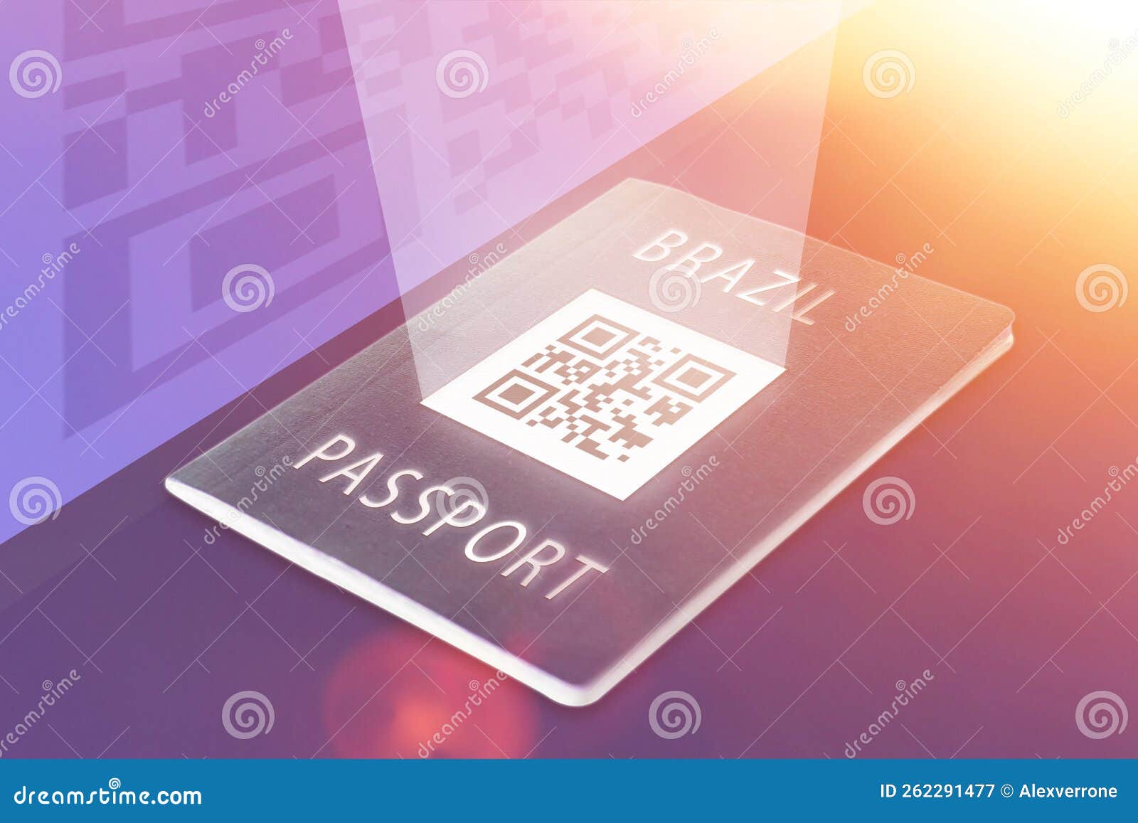 QR on Cover of Brazil Passport. Introduction of Electronic Passports in ...