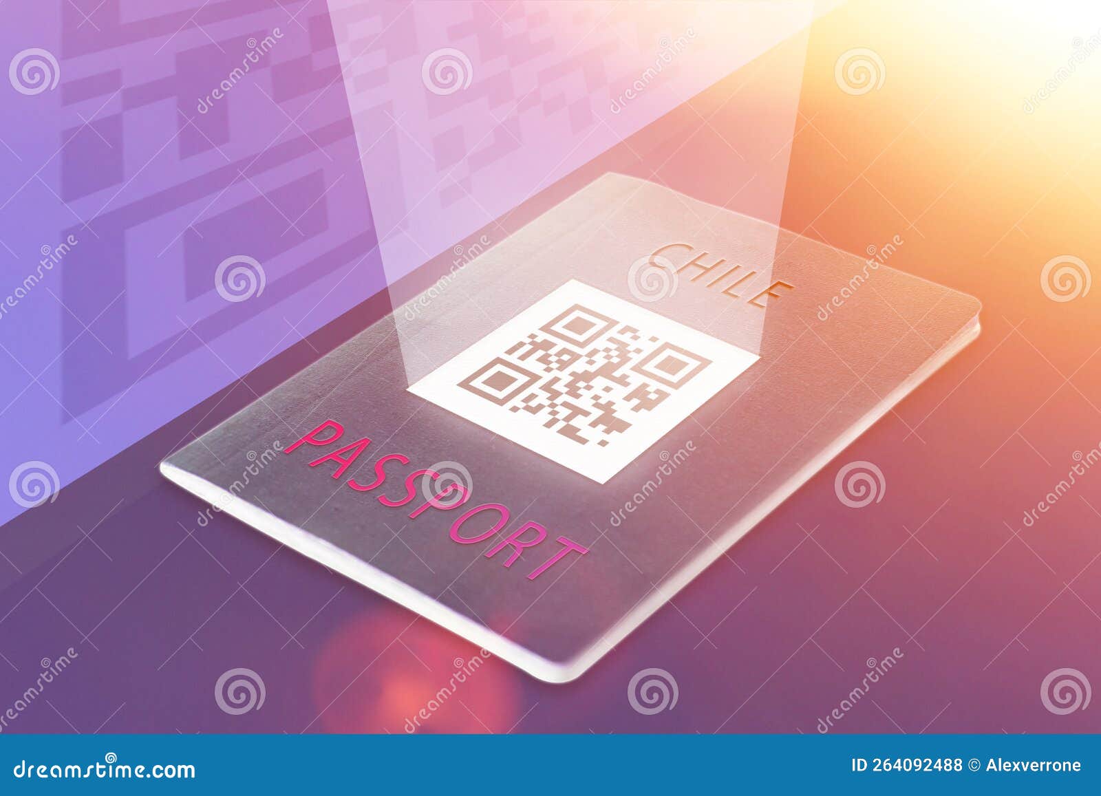 QR on Cover of Chile Passport. Introduction of Electronic Passports in ...
