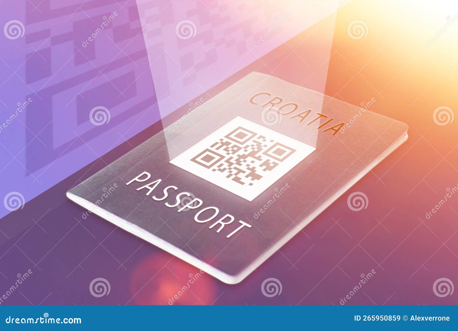 QR on Cover of Croatia Passport. Introduction of Electronic Passports ...