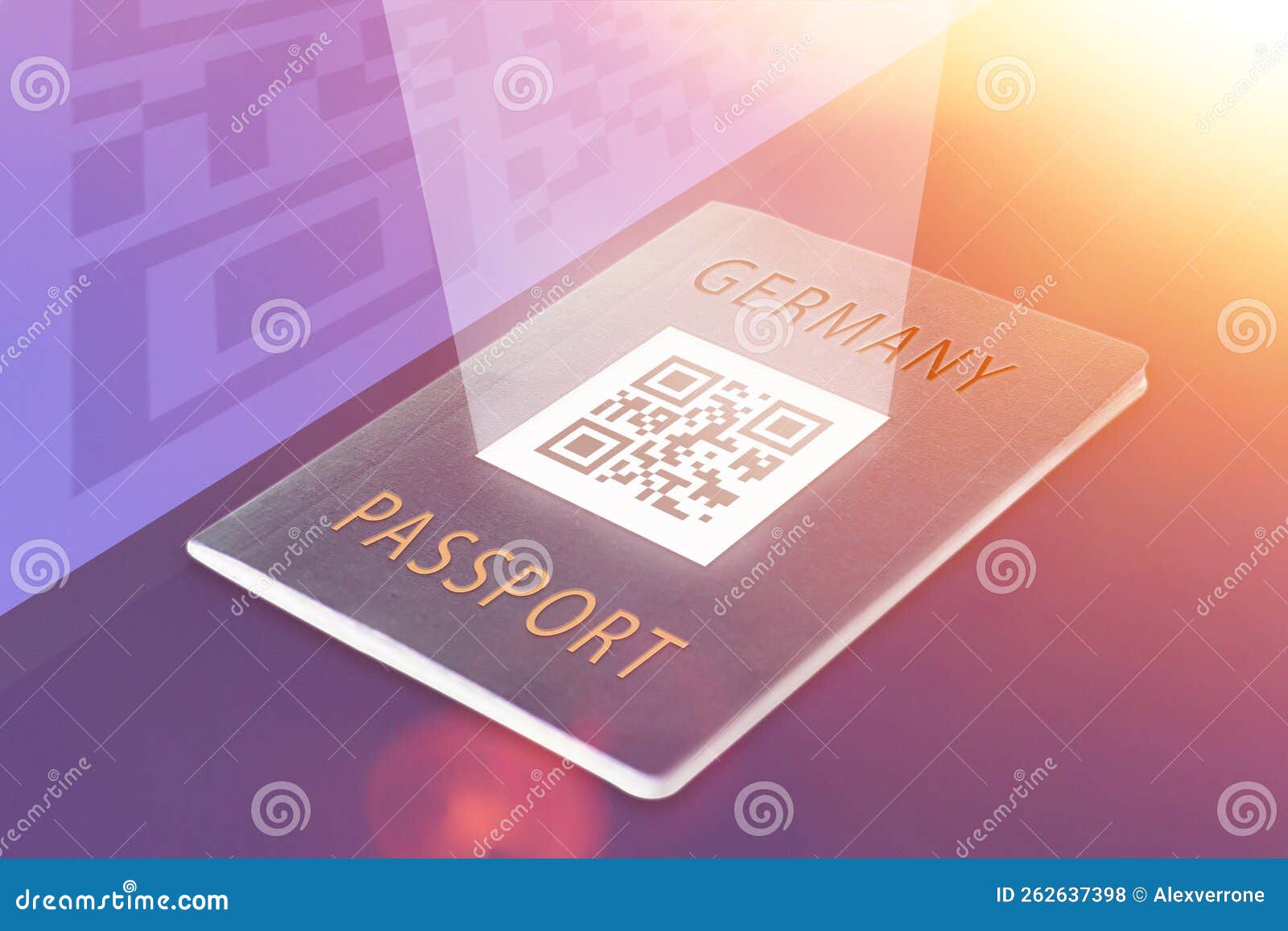 QR on Cover of Germany Passport. Introduction of Electronic Passports ...