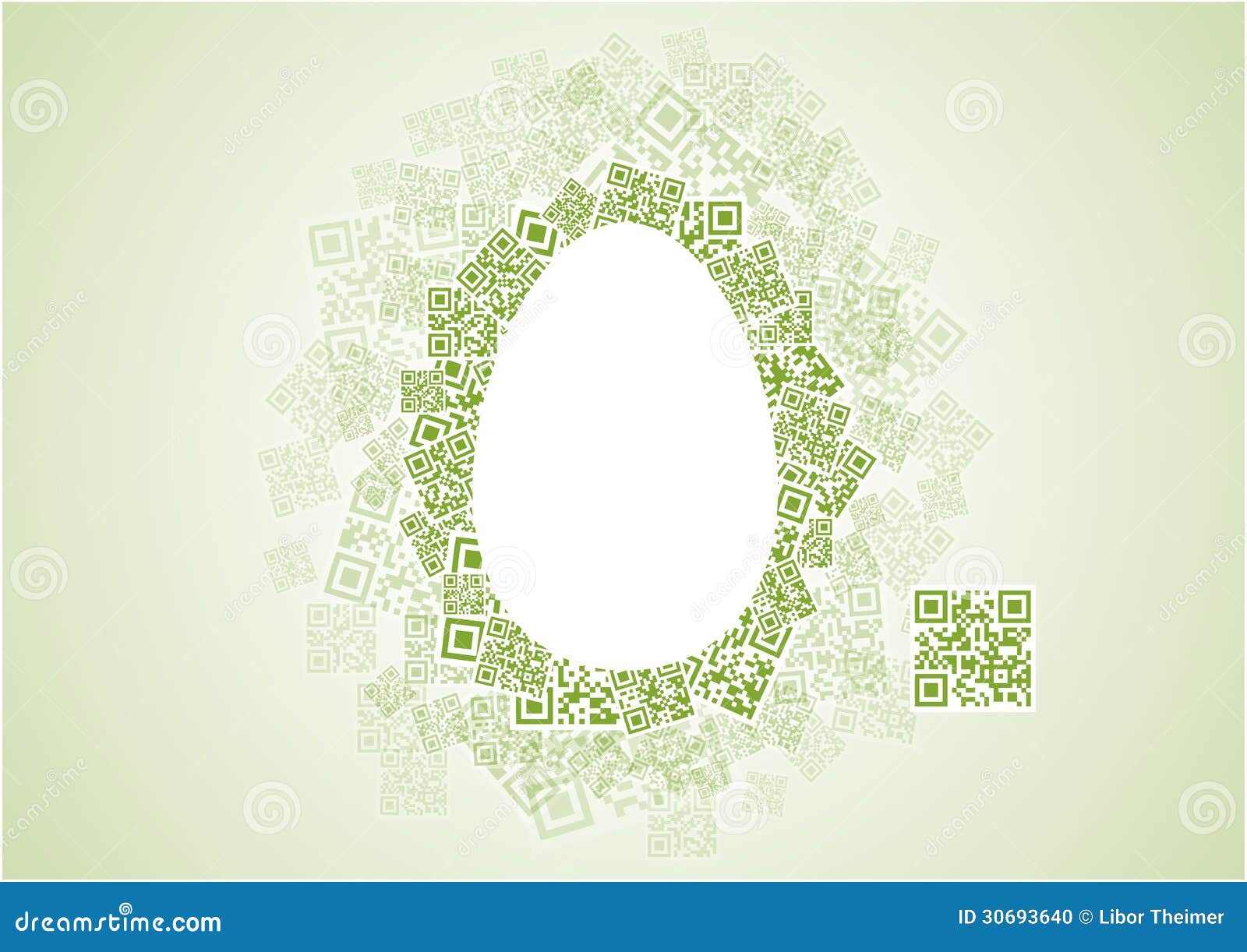 Easter Egg Shape Patchwork of QR Codes Stock Vector - Illustration of ...