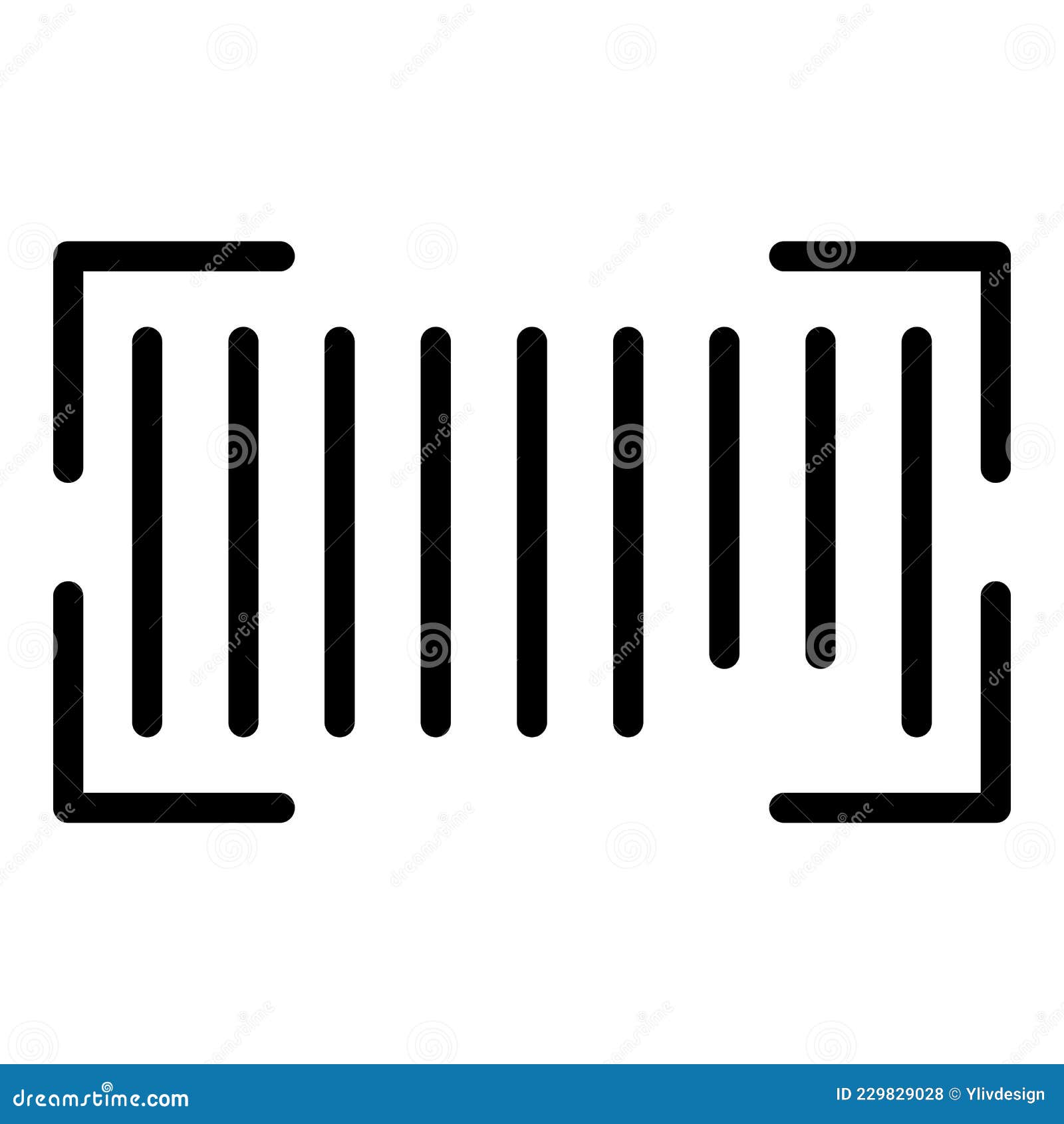 Qr Frame Icon Outline Vector. Scan Code Stock Vector - Illustration of ...