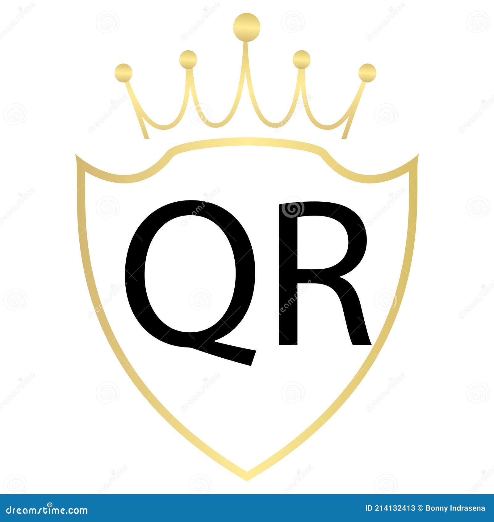 QR Letter Logo Design with Simple Style Stock Vector - Illustration of ...