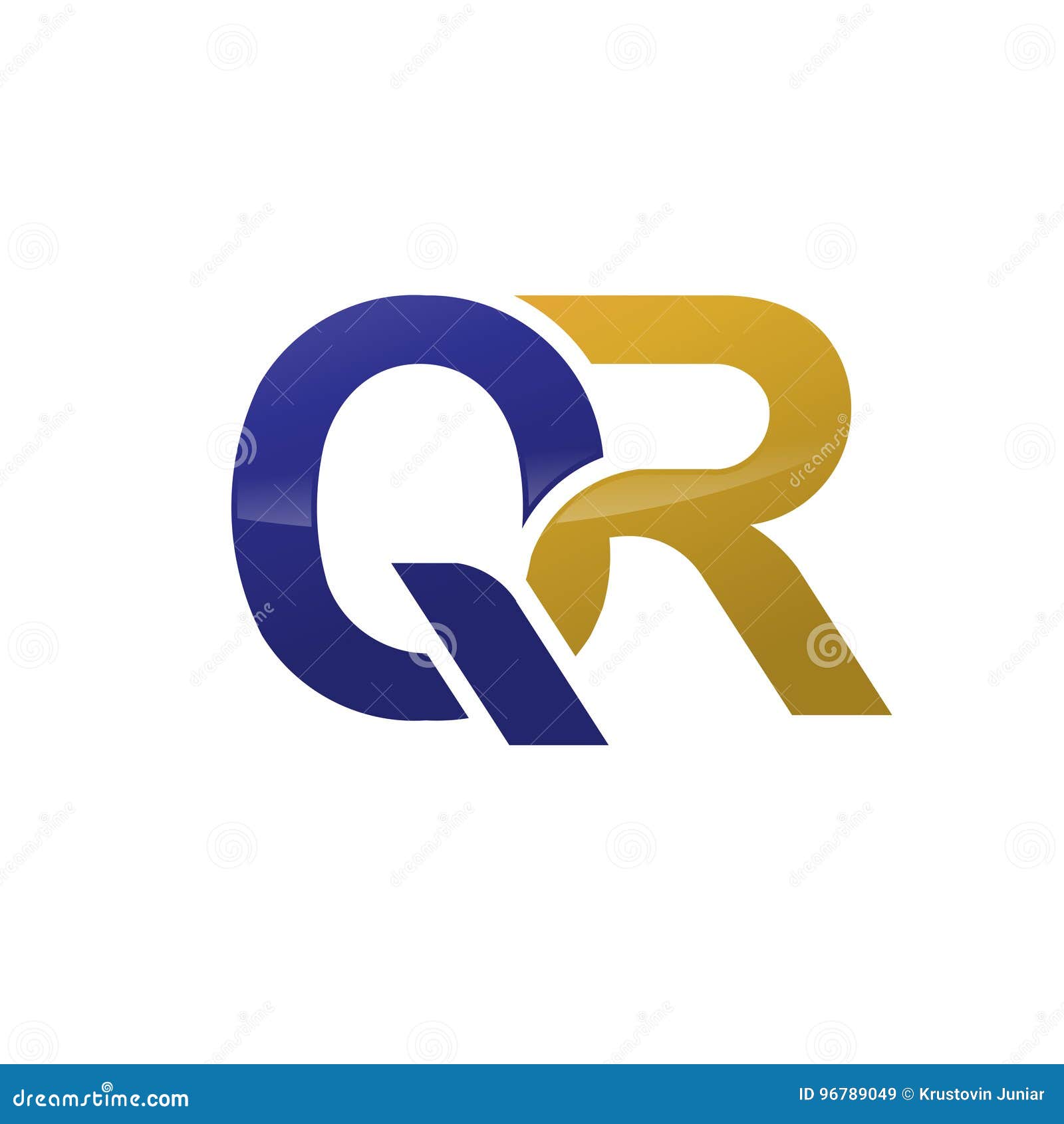 Qr letter logo stock vector. Illustration of business - 96789049