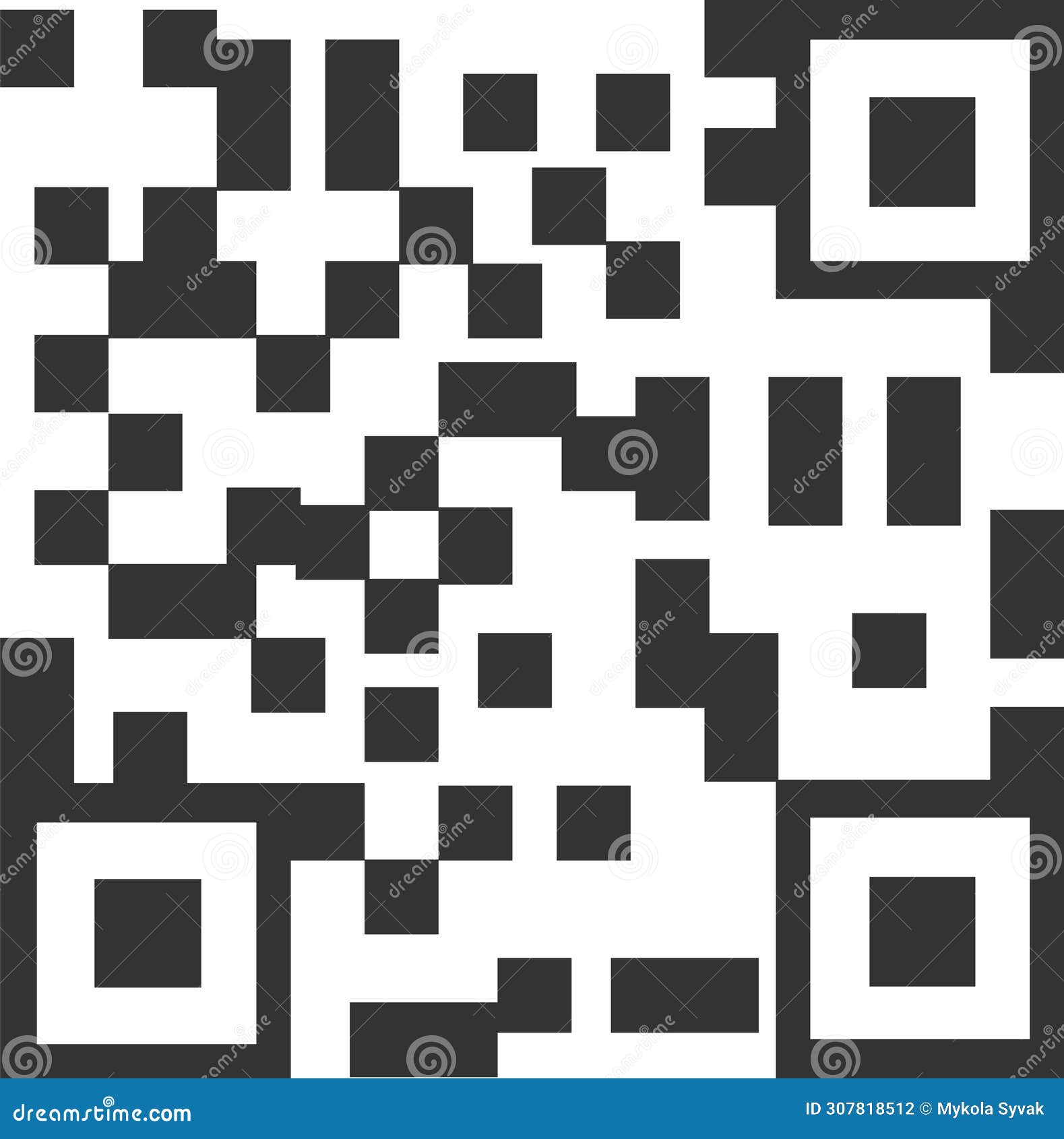 QR Scan Code stock vector. Illustration of barcode, symbol - 307818512