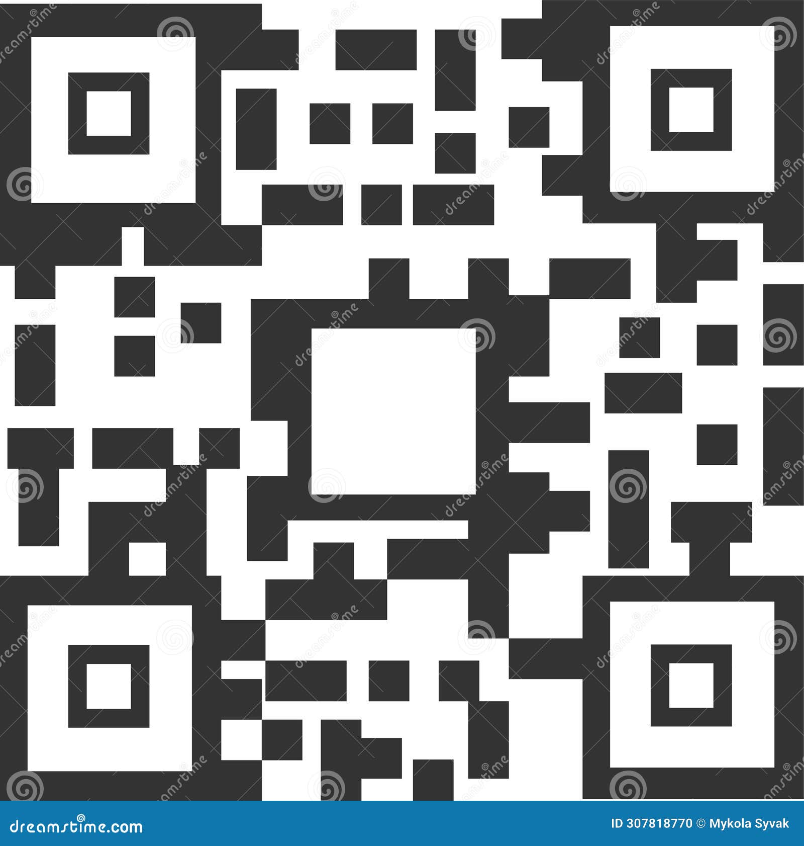 QR Scan Code stock vector. Illustration of isolated - 307818770