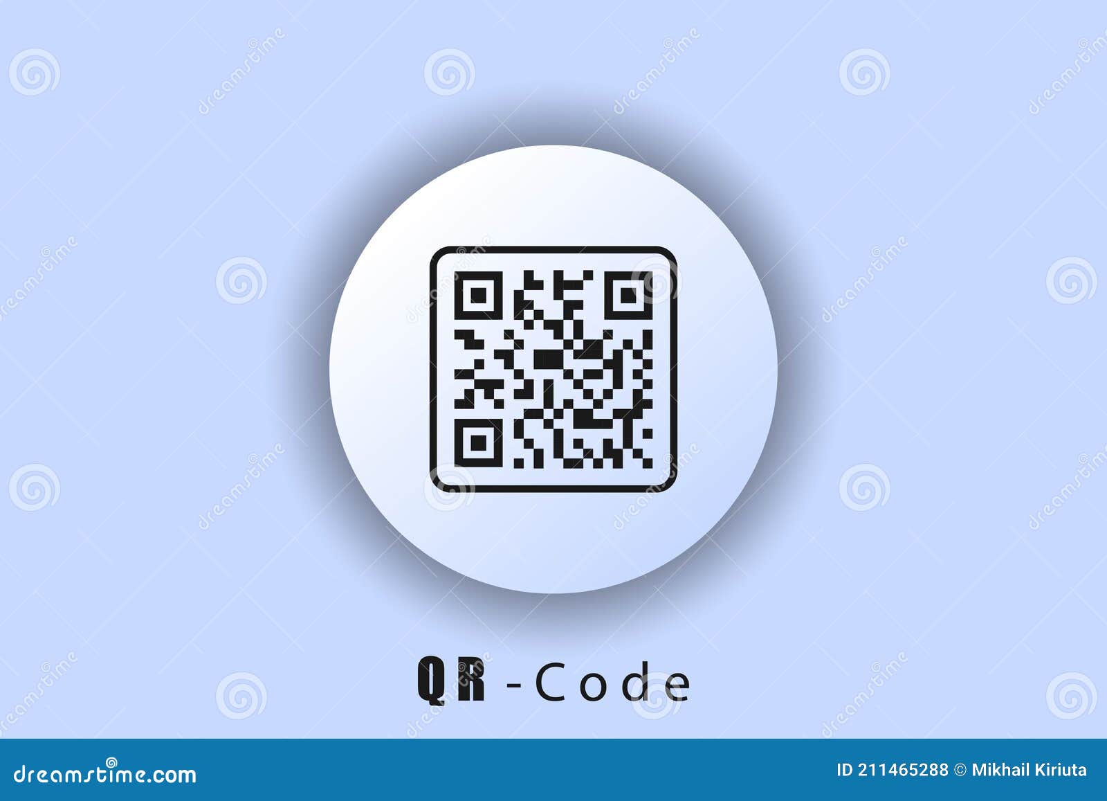 QR Scanner. Caption Scan Me with Smartphone Icon. QR Code for a ...
