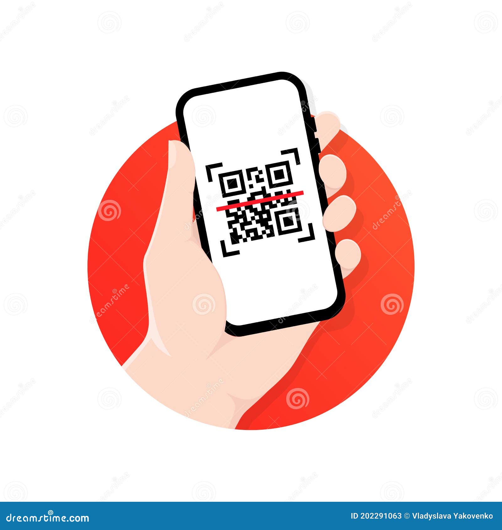 Qr Scanner Read Bar Code Mobility Generating App Coding Mobile Scans Qr Code Flat Style Trend