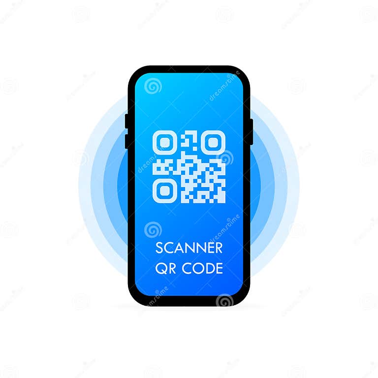Qr Scanner Read Bar Code Mobility Generating App Coding Mobile Scans Qr Code Stock Vector