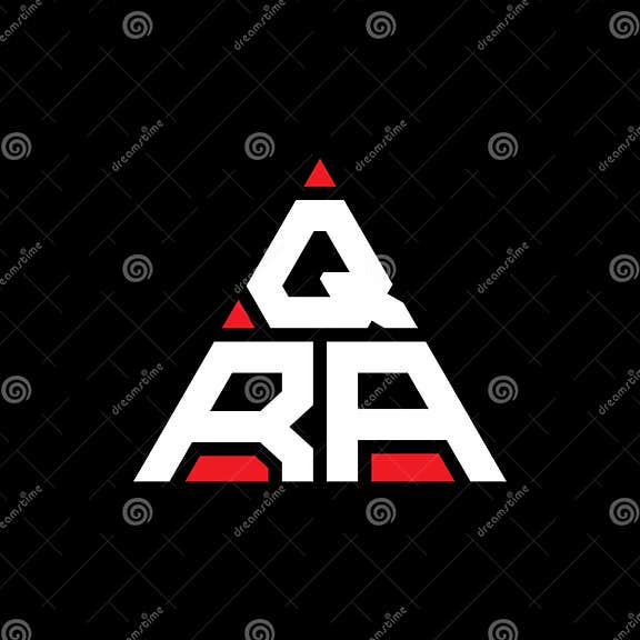 QRA Triangle Letter Logo Design with Triangle Shape. QRA Triangle Logo ...