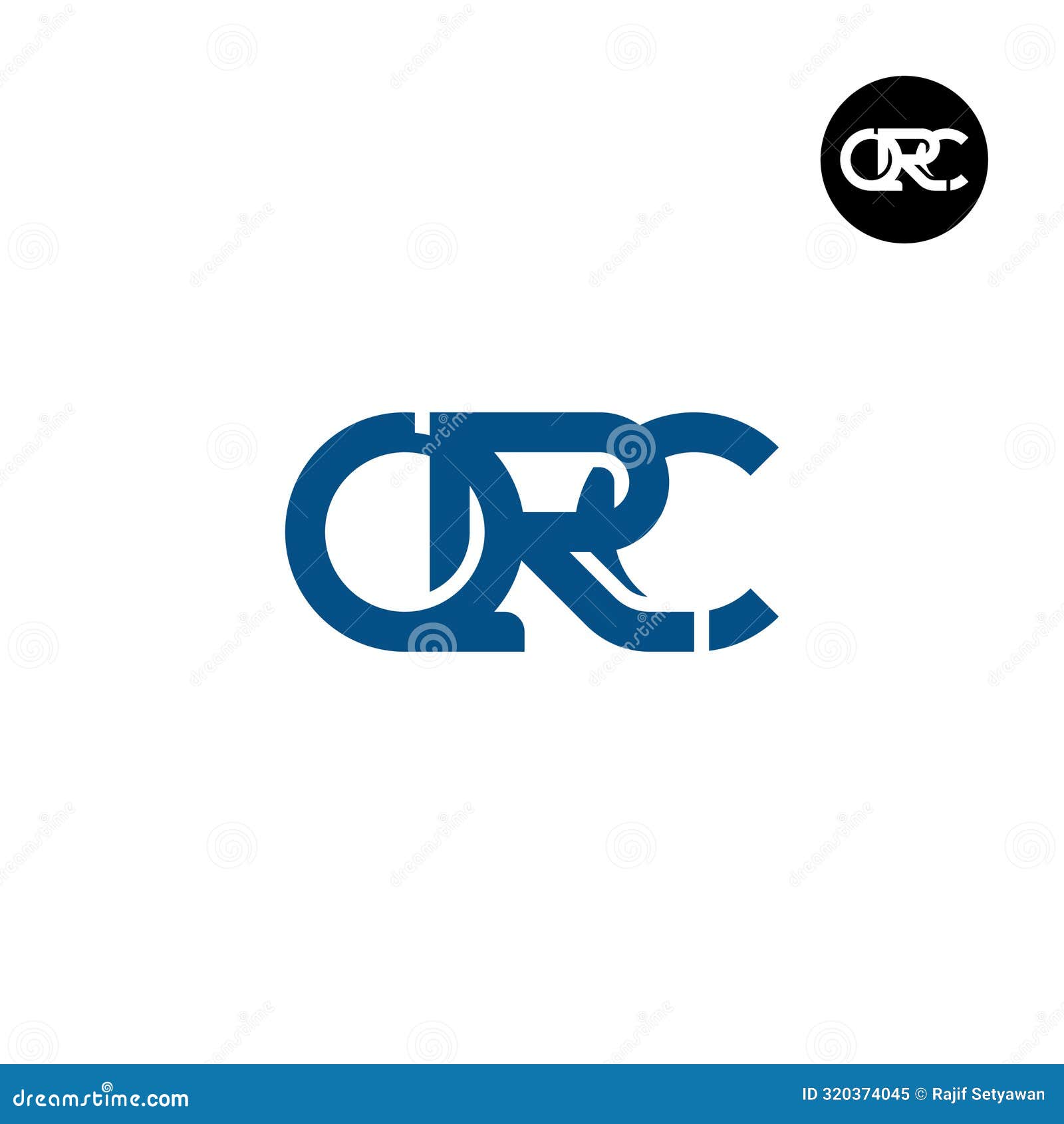 QRC Logo Letter Monogram Design Stock Vector - Illustration of ...