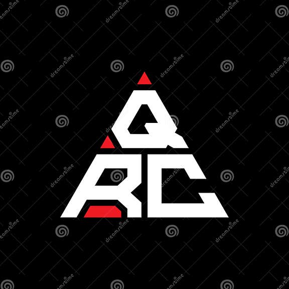QRC Triangle Letter Logo Design with Triangle Shape. QRC Triangle Logo ...