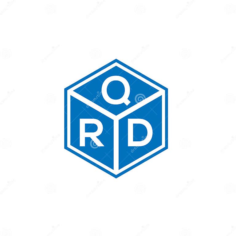 QRD Letter Logo Design on Black Background. QRD Creative Initials ...