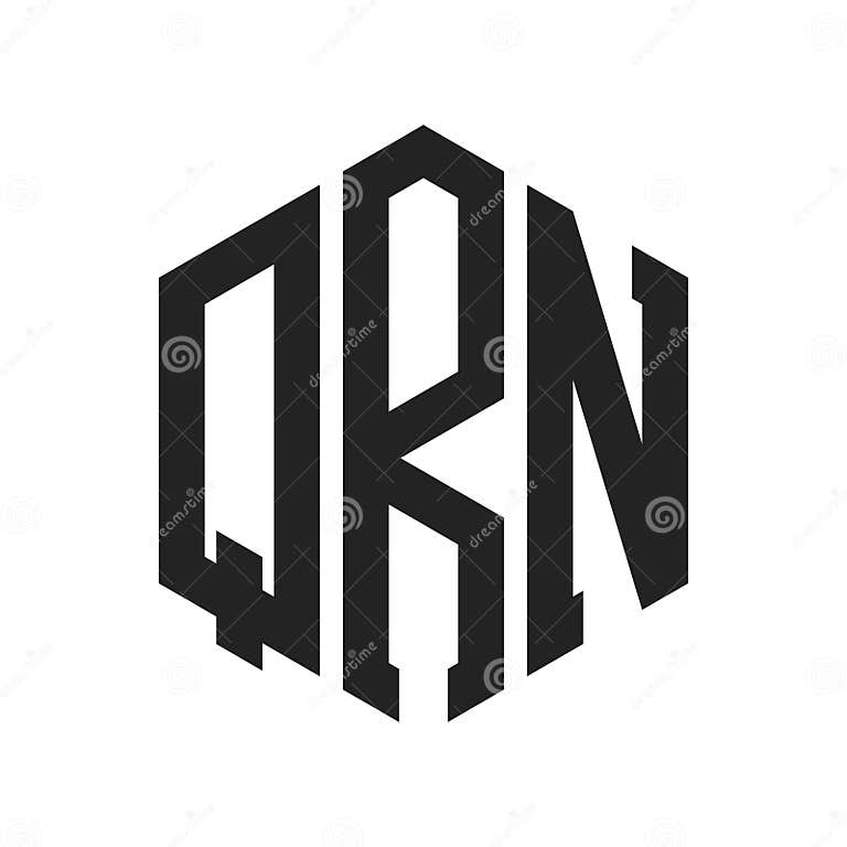 QRN Logo Design. Initial Letter QRN Monogram Logo Using Hexagon Shape ...