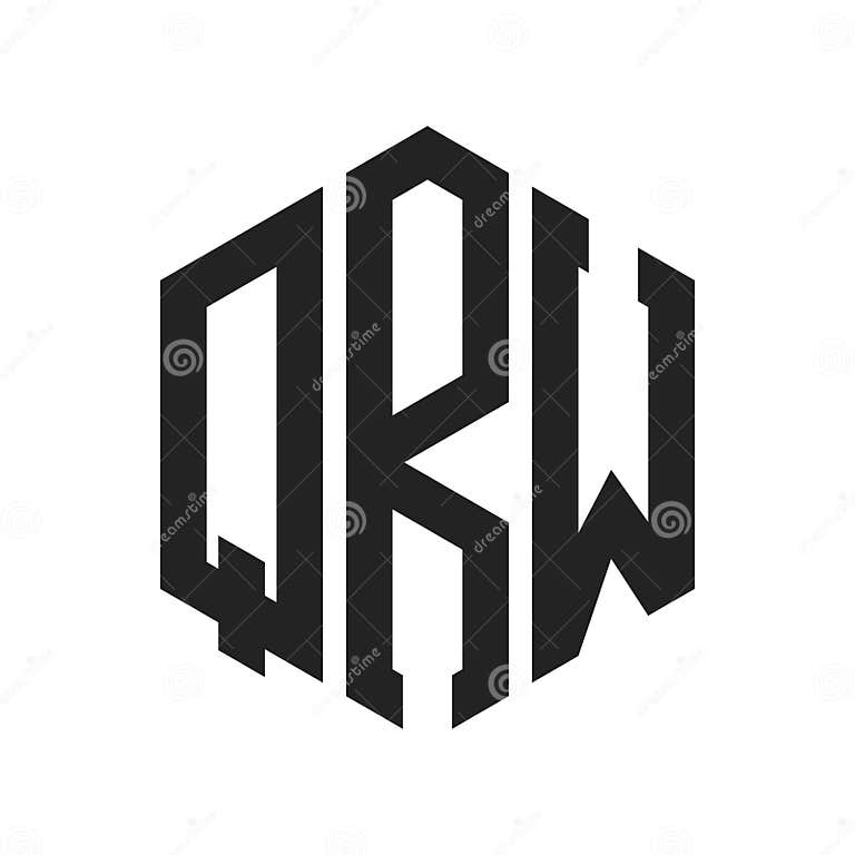 QRW Logo Design. Initial Letter QRW Monogram Logo Using Hexagon Shape ...