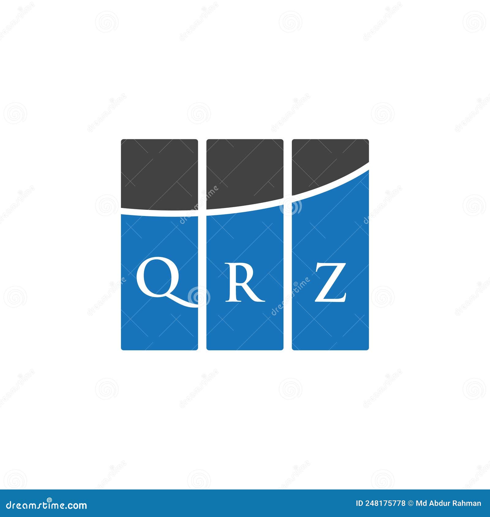 QRZ Letter Logo Design on WHITE Background. QRZ Creative Initials ...